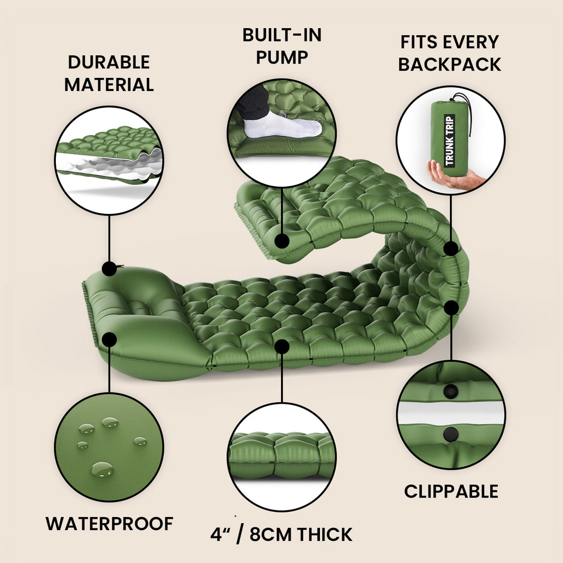TrunkTrip™ - Ultralight & Compact Sleeping Pad